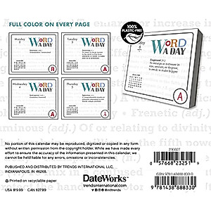2023 Word a Day Day-at-a-Time Box Calendar