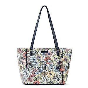 Sakroots womens Canvas, & Closure, Metro Tote Bag in Coated Canvas Large Roomy with Zip Closure Sustainable Durable Design Linin, Multi Bloom, One Size US