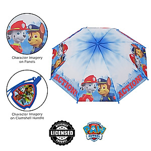 Nickelodeon Kids Umbrella and Poncho Raincoat Set, Paw Patrol Boys Rain Wear for Toddler 2-3 or Kids 4-7