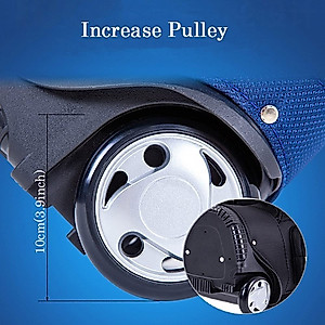 QHH Lightweight Golf Stand Bag with Locking Wheels Chassis & 6 Way Dividers Golf Travel Bag Easy Carry Space Saving Waterproof and Durable