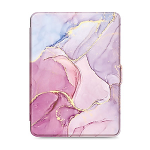 Fintie Slimshell Case for 6.8" Kindle Paperwhite (11th Generation-2021) and Kindle Paperwhite Signature Edition - Premium Lightweight PU Leather Cover with Auto Sleep/Wake, Glittering Marble