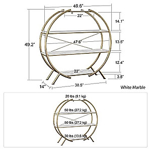 CosmoLiving by Cosmopolitan Bookcase, White Marble
