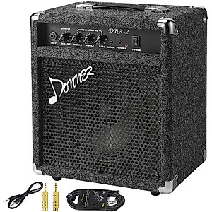 Donner 25W Bass Guitar Amplifier DBA-2 Electric Practice Bass Combo AMP With Cable
