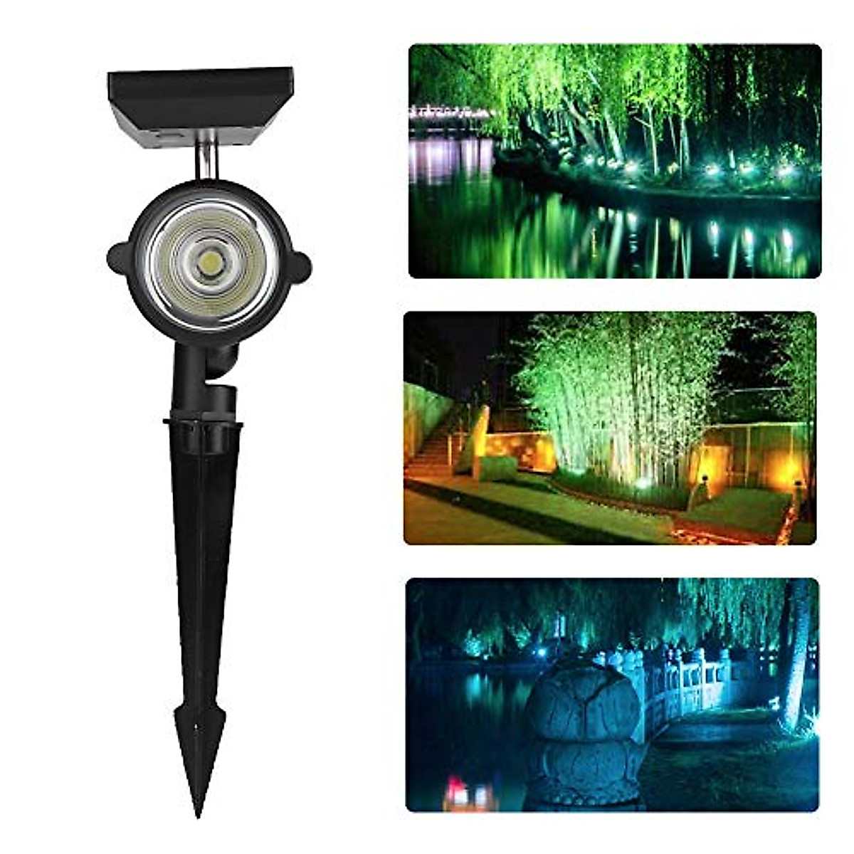 PBOHUZ Garden Light-Solar Powered 7W LED Ground Light Outdoor Lawn Lamp for Home Garden Illumination