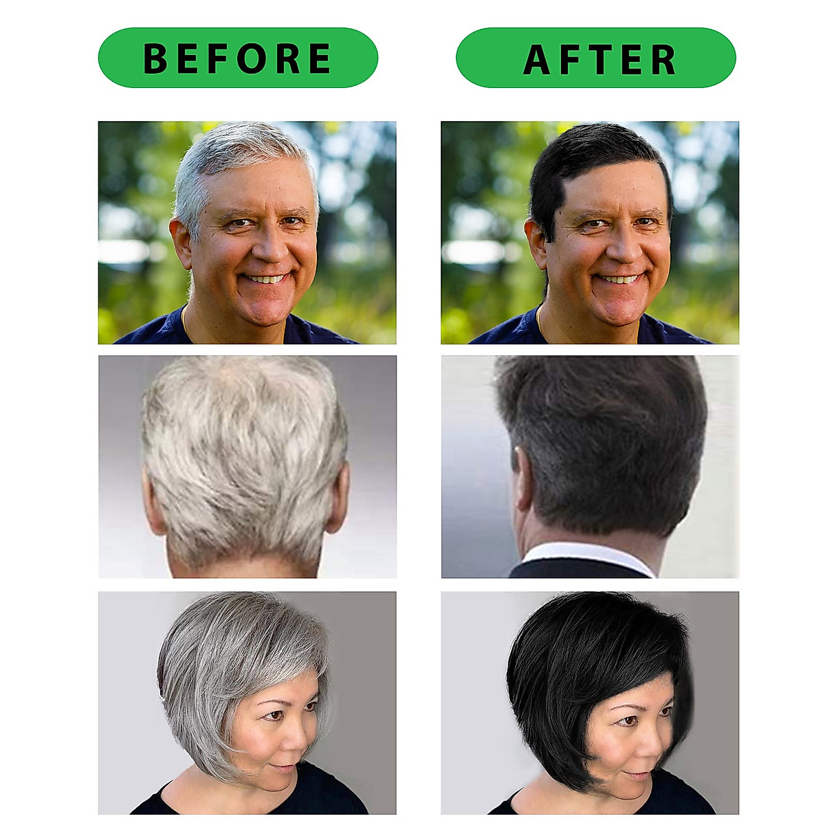 Fvquhvo Black Hair Color Shampoo for Gray Hair, Instant Black Hair Dye Shampoo 3 in 1, Long Lasting Black Hair Shampoo (16.9 Fl Oz, Black, Paraben Free, Ammonia Free, Sulfate Free, Semi permanent)