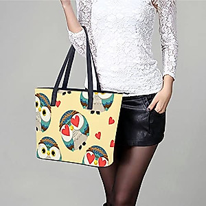 Womens Handbag Owls Leather Tote Bag Top Handle Satchel Bags For Lady