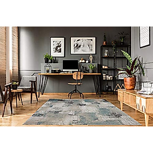 Ladole Rugs Indoor Outdoor Area Rug Living Room Bedroom Entrance Hallway Carpet in Beige Cream 5x8 (5'3" x 7'5" 160cm x 230cm)