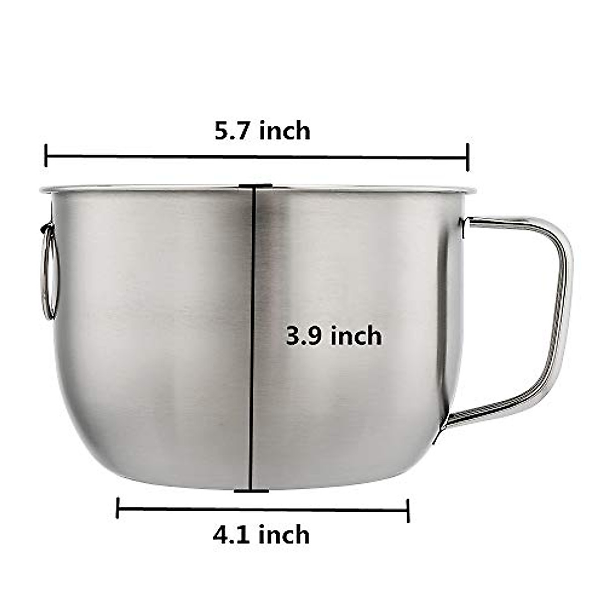 Mirenlife 18/8 Stainless Steel Leak Proof Food Storage Container with Handle and Lid, Snack Bowl, Stainless Steel Bento Lunch Box, Soup Bowl, Noodle Pot, Ramen Cooker, Induction Cooker Directly