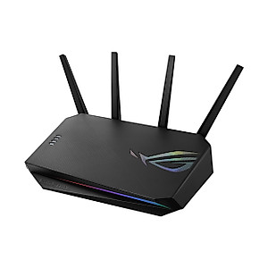 ASUS ROG Strix GS-AX5400 WiFi 6 Extendable Gaming Router, Gaming Port, Mobile Game Mode, Port Forwarding, VPN Fusion, Aura RGB, Subscription-free Network Security, Instant Guard, AiMesh Compatible