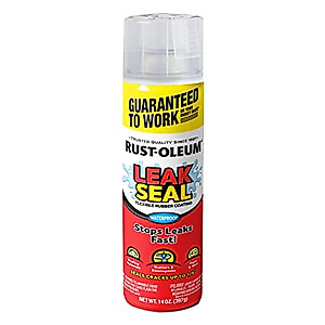 Rust-Oleum 351905 LeakSeal Flexible Rubber Coating Spray, 14 oz, Clear
