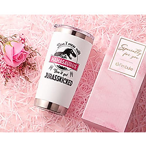Fimibuke Gifts for Mom from Daughter, Son - 20 OZ Tumbler Christmas Gifts Mom Gifts for Mom, Mother-in-Law, Wife, Women - Mamasaurus Insulated Cups Funny Birthday Boxed Presents from Kids Husband