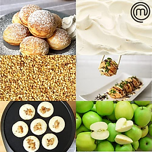 MasterChef Electric Ebelskiver Maker Delicious Homemade Japanese Takoyaki, Donut Holes, Cake Pops, Octopus Balls, Aebleskivers, Danish- Nonstick Easy Clean Appliance, Fun Summer Baking Gift
