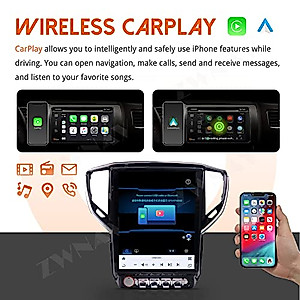 ZWNAV Android 11 Tesla Car Stereo for Maserati Ghibli 2013-2019,Qualcomm Snapdragon,64GB ROM, IPS Touch Screen, Car GPS Navigation Head Unit, Bluetooth