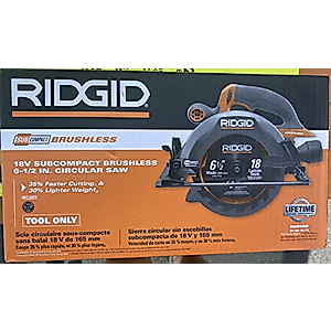 Ridgid 18V SubCompact Brushless Cordless 6 1/2 in. Circular Saw (Tool Only) R8656B