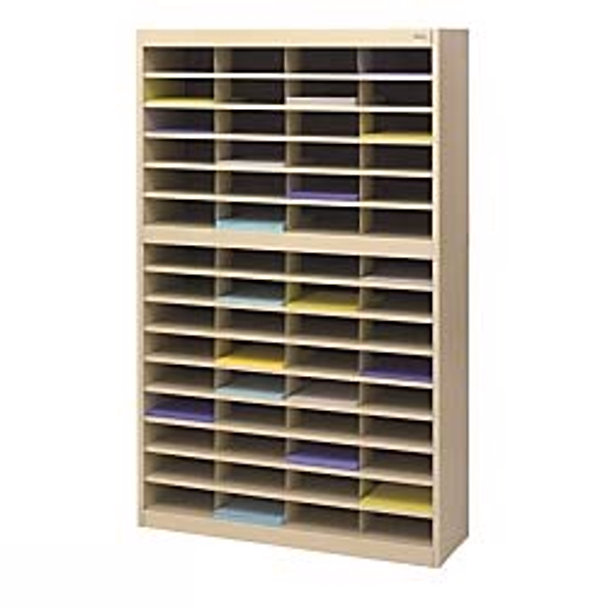 Safco Products 9231TSR E-Z Stor Literature Organizer, 60 Letter Size Compartments, Tropic Sand