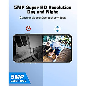 ANRAN Security Camera Wireless Outdoor with 360° View, Solar Outdoor Camera with Smart Siren (Q01-5MP)