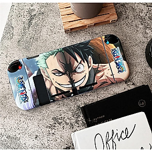 Kooku Luuly Zoro Protective Case for Switch Anime Cute Soft TPU Case Cover for Handheld Video Game Controller for Nintendo Switc ith Shock Absorption and Anti-Scratch (Zoro)