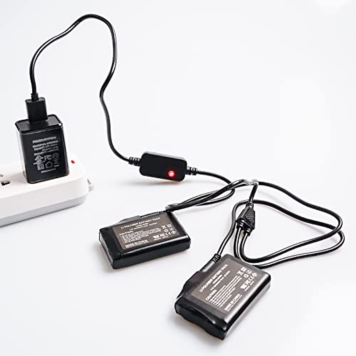 BARCHI HEAT 7.4V 2200MAH Rechargeable Battery Charger, US Standard USB Charger Accessories USB Charging Cable for Heated Gloves,Socks,Hats