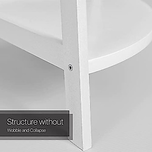 MoNiBloom Bamboo 4-Tier Tall Corner Shelf Flower Pot Display Rack Plant Stands Organizer for Indoor Patio Garden Balcony Living Room, White