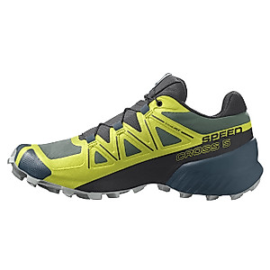 Salomon Men's Speedcross 5 Trail Running Shoes, Black/Black/Phantom, 9.5 Wide