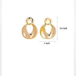 Teitze Gold Dangle Earrings 18k Gold Plated S925 Silver Post Lightweight Drop Earring For Elegant Women Ladies Gift (drop yellow)