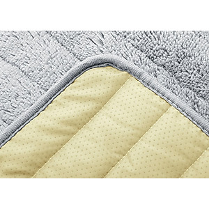 Ultra Soft Cozy Plush Chair Pads with Self Tie Anti-Slip Square Winter Warm Seat Cushion Comfortable Dining Chair Cushion Mat Cover for Home Office Patio Dormitory Library Bar, 17.8" x 17.8" (Grey)