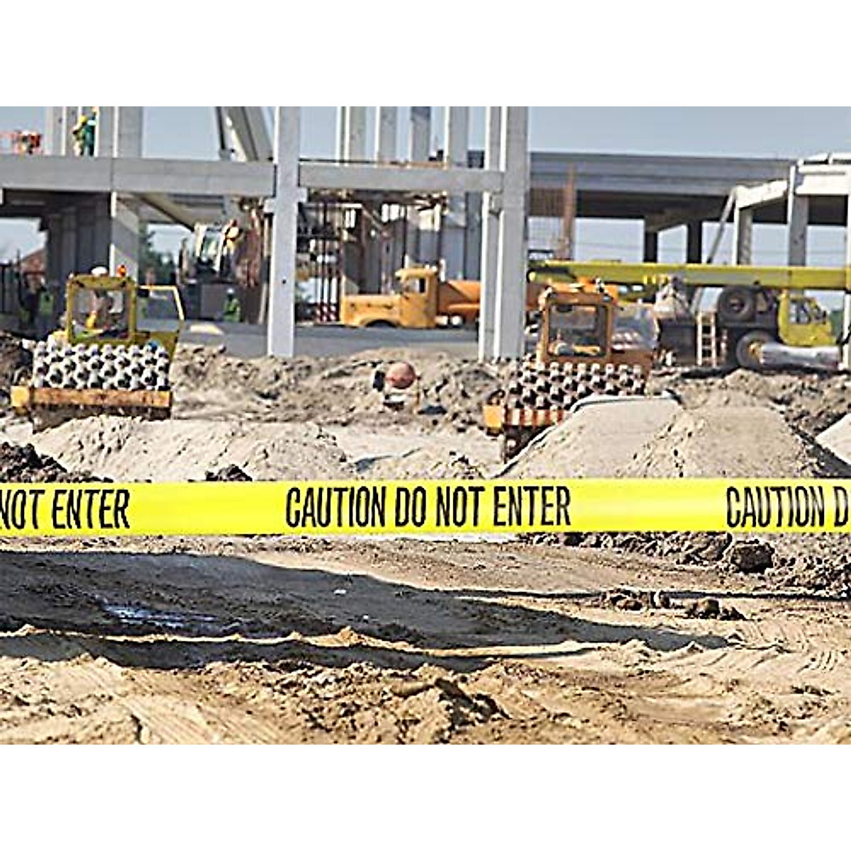 PS DIRECT PRODUCTS: Caution/Do Not Enter Tape 3 inch x 1000 feet Bright Yellow w/Bold Black Legend for Best Readability Maximum Visibility Designed for Danger/Hazardous Areas