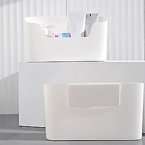 Hanging Storage Box Wall Mount: White Sundries Holder Self Adhesive Wall Organizer Punch Free Shelf Holder for Phone Reading Glasses Remote Control Remote Control Holder