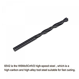 uxcell 6542 High Speed Steel Straight Shank Twist Jobber Drill Bit, Fully Ground Black Oxide Drill Bits 6.8mm Drill Diameter 110mm Total Length 1 Pcs