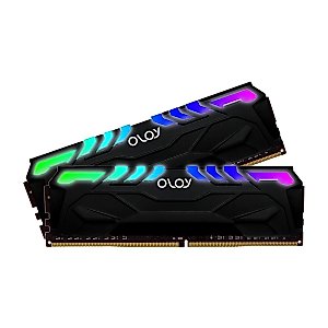 OLOy DDR4 RAM 32GB (2x16GB) Black Owl Aura Sync RGB 3200 MHz CL16 1.35V 288-Pin Desktop Gaming UDIMM (MD4U1632161BHJDA)