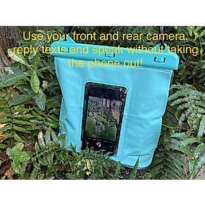LAQ DESiGN STAYDRY Double Sided Perspective Waterproof Dry Bag with Adjustable strap for Swimming, Boating, Traveling, Snorkeling, Kayaking, Fishing, Diving, Hiking, Camping-Star (Green)