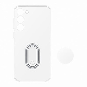 SAMSUNG Clear Gadget EF-XS916 Clear Smartphone Case for Galaxy S23+ - Clear Gadget - Scratch-Resistant - Finger Holder - Ring Holder