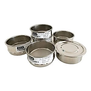 KimLab SS10 Φ10cm Test Sieve Catch Pan and Lid