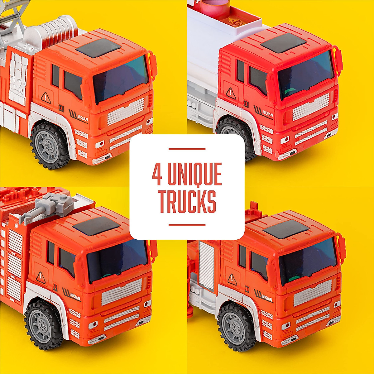 Altoi Fire Truck Toy for Kids and Toddlers- Kids Toy Trucks for Pretend Play- Fire Rescue Toy- Fire Fighting Truck Toys- Vehicle Toys