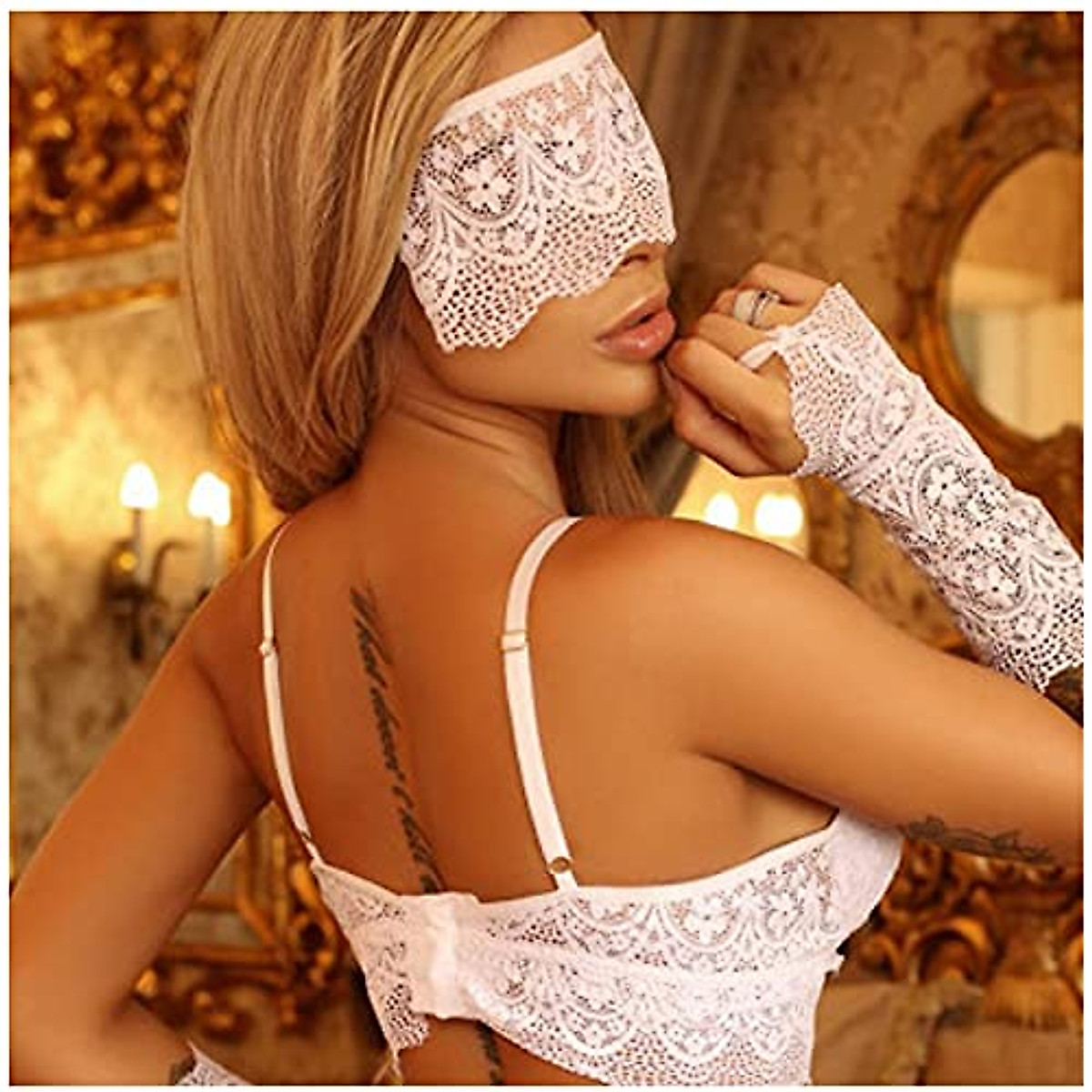 sleepwear underwear pajamas Thong teddy Bustiers Panties Nighties Nightgown Blouses Plus Size Lingerie for Women for Sex Naughty Play 596 (White, XXL)