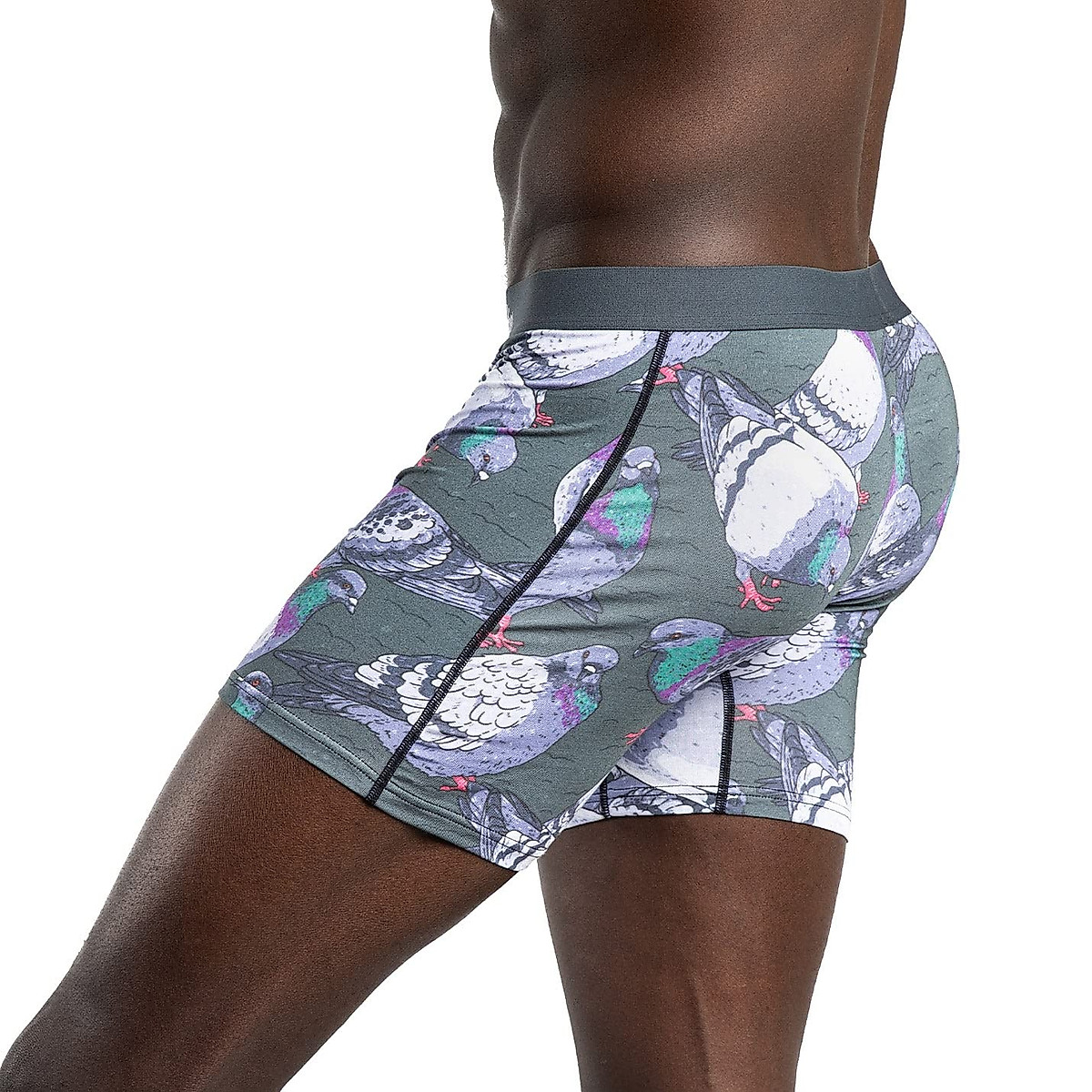 Good Luck Undies Men's Pigeons Boxer Brief Underwear, Medium