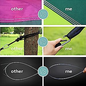 LFL Camping Hammock with Mosquito Net, Hammocks with 13ft Tree Straps Carabiners, Automatic Quick Open Outdoor Portable Hammock, Nylon Parachute Material Hammock with net, Blue