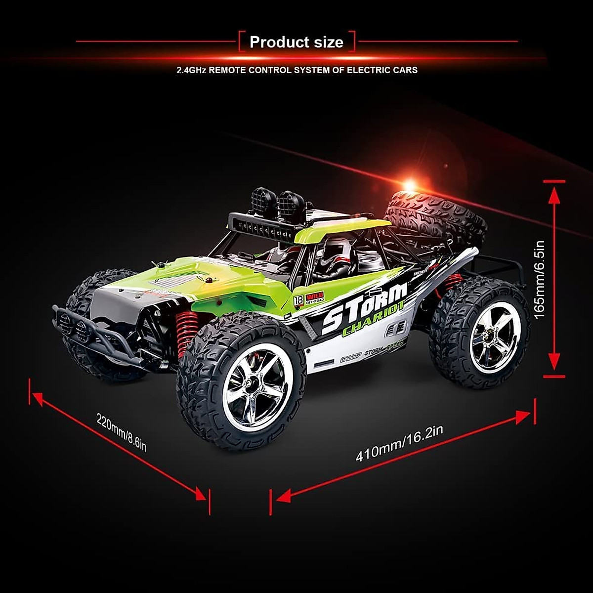 QIYHBVR RC Cars High Speed Remote Control Car for Kids Adults 1:12 Scale 35km/h 4X4 Off Road Monster Trucks, 2.4GHz All Terrain Electric Toy Play Gift for Boy Girl