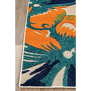Rugshop Ravenna Modern Large Floral Flowers Indoor/Outdoor Area Rug 7'10" x 10' Multi