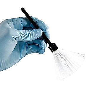 Taction Professional Fiberglass Fingerprint Brush, White (Includes Protective Tube case)