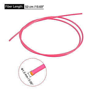 MECCANIXITY Fiber Optic Rods PMMA 1.5mmx50cm for Sight Filament Red