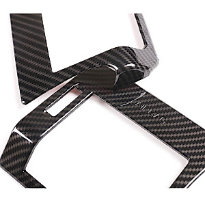 Akumerly CHEYA ABS Plastic Car Dashboard Side Air Conditioning Outlet Vent Frame Cover Trim for Land Rover Defender D240 SE 2020 (Carbon Fiber Style)