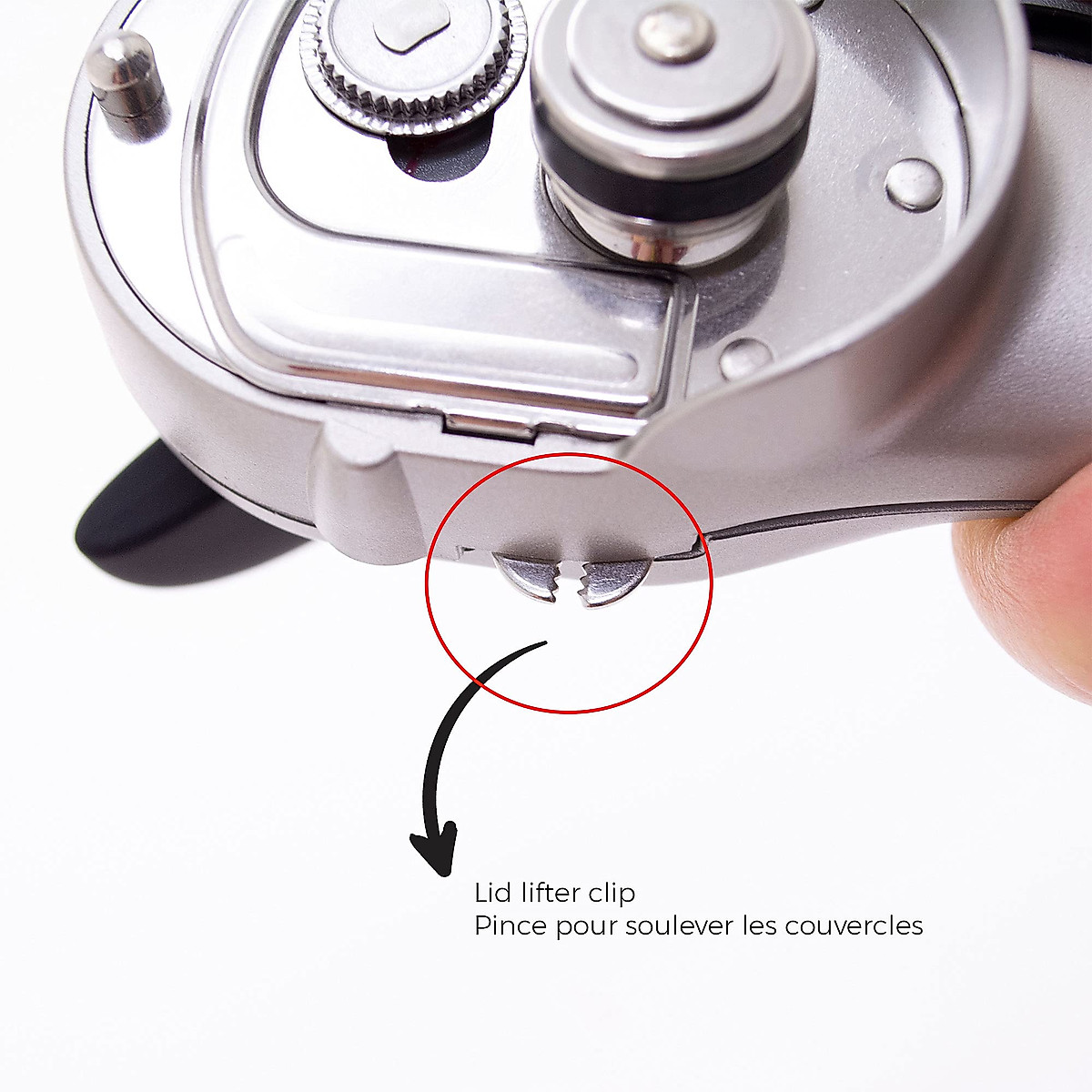 Starfrit Securimax Auto Can Opener, Silver/Black