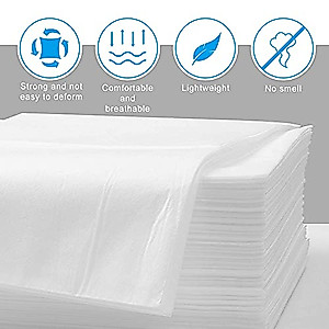 60Pcs Disposable Bed Sheets Non-Woven Fabric Massage Bed Cover Breathable Disposable Massage Table Sheets 31.5"X 75" for Spa, Massage,Beauty Salon, Hotels