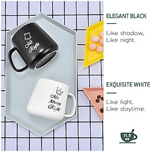 MCleanPin Mr Right Mrs Always Right Coffee Mugs,Couple Gifts,Wedding Gidts,Couple Mugs Bridal Shower Gifts for Bride And Groom,Engagement Gifts