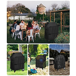 Rilime Grill Cover for Ninja Woodfire Outdoor Grills and Stand,Water-Resistant Outdoor Wood fire Cover for Ninja OG701 Grill Smoker (Cover Only)