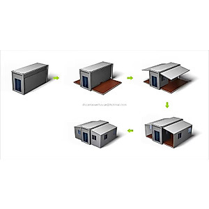 Generic Modern durable quality expandable container house Portable Living Unit with 3 bedroom 40ft mobile home