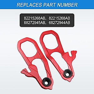 JDMSPEED New Heavy Daty Front Car Tow Hooks Left & Right with Hardware Red Replacement for Dodge Ram 1500 DT with 3.6L 5.7L Engine 2019 2020 2021 2022 Replaces 82215268AB 82215268AB 68272945AB