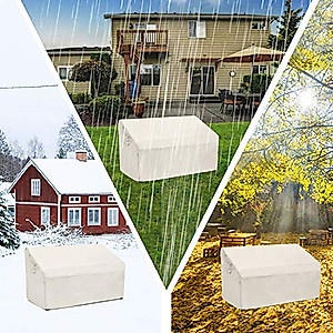 Honest Patio Loveseat Cover, 100% Waterproof Outdoor Sofa Cover,Durable Patio Bench Cover, Lawn Patio Furniture Covers with Air Vent (78" L x 34" D x 32" H,Beige)