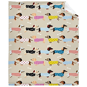 Dachshunds Blanket for Boys Girls, Baby Blanket is Super Soft and Warm, Cute Blanket for Sofa Bedroom Living Room, All Season Use, A Great Choice for Gifts 60"x80"for Adult